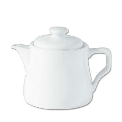 Plain White Porcelain Traditional Teapot 46cl 16oz
