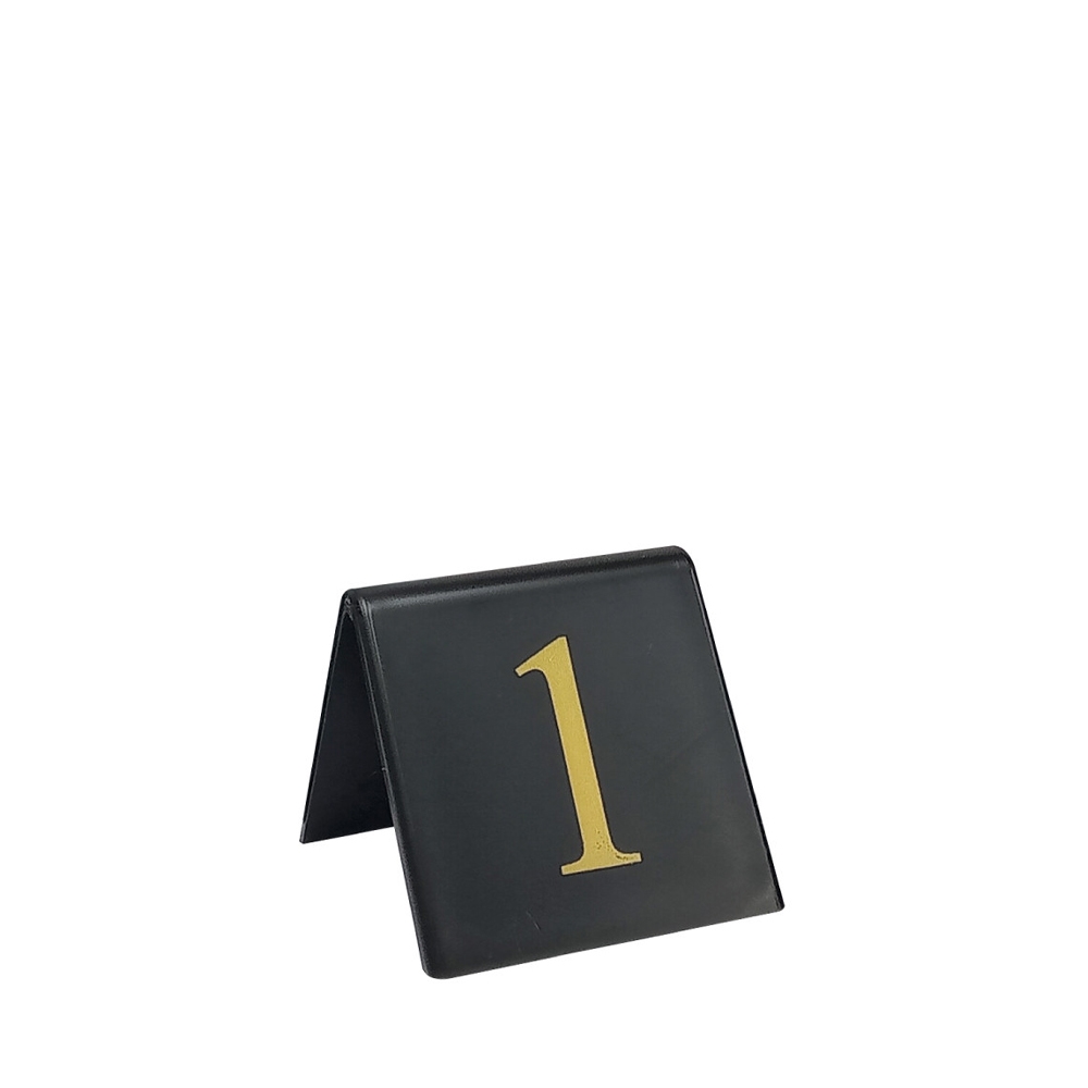 Table Numbers Gold On Black (1-10)