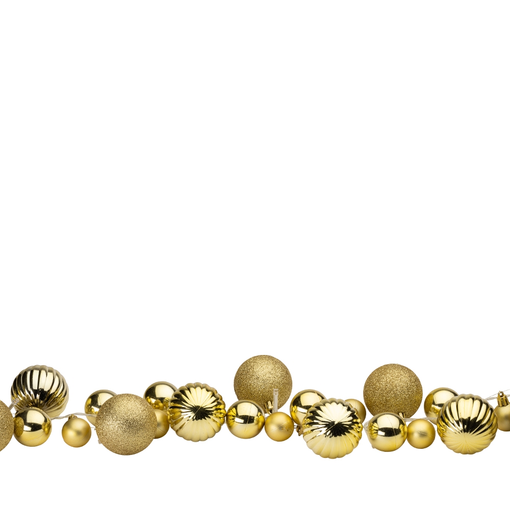 Bauble Cluster Garland Gold 2.2m Light Chain